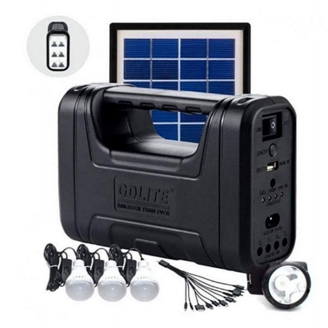Kit solar GD-Lite 1 dotat cu dispozitive USB cu 3 becuri LED si ...