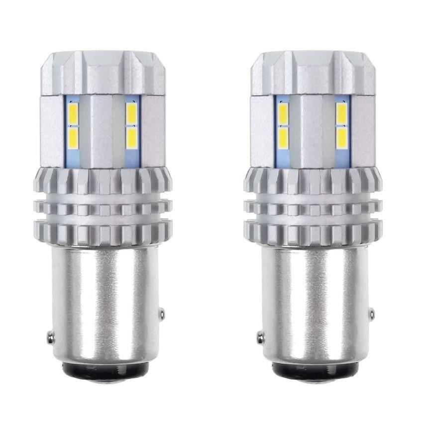Set 2 becuri stop frana LED 12-24V P21/5W, BAY15d, Canbus, 02450 Amio ...