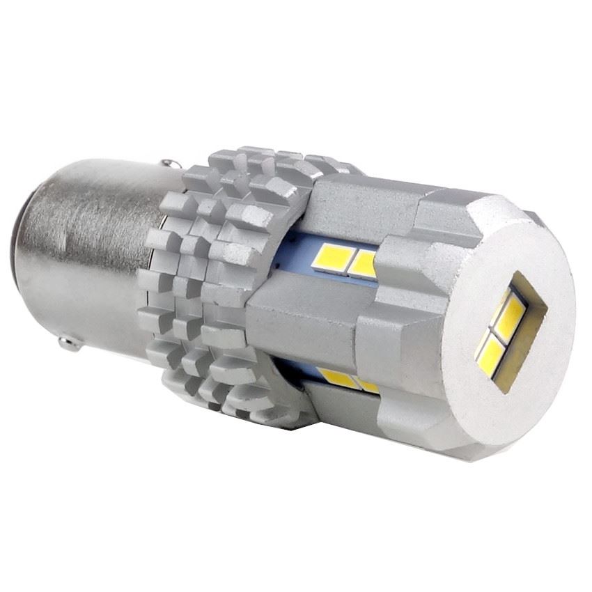 Set 2 becuri stop frana LED 12-24V P21/5W, BAY15d, Canbus, 02450 Amio ...
