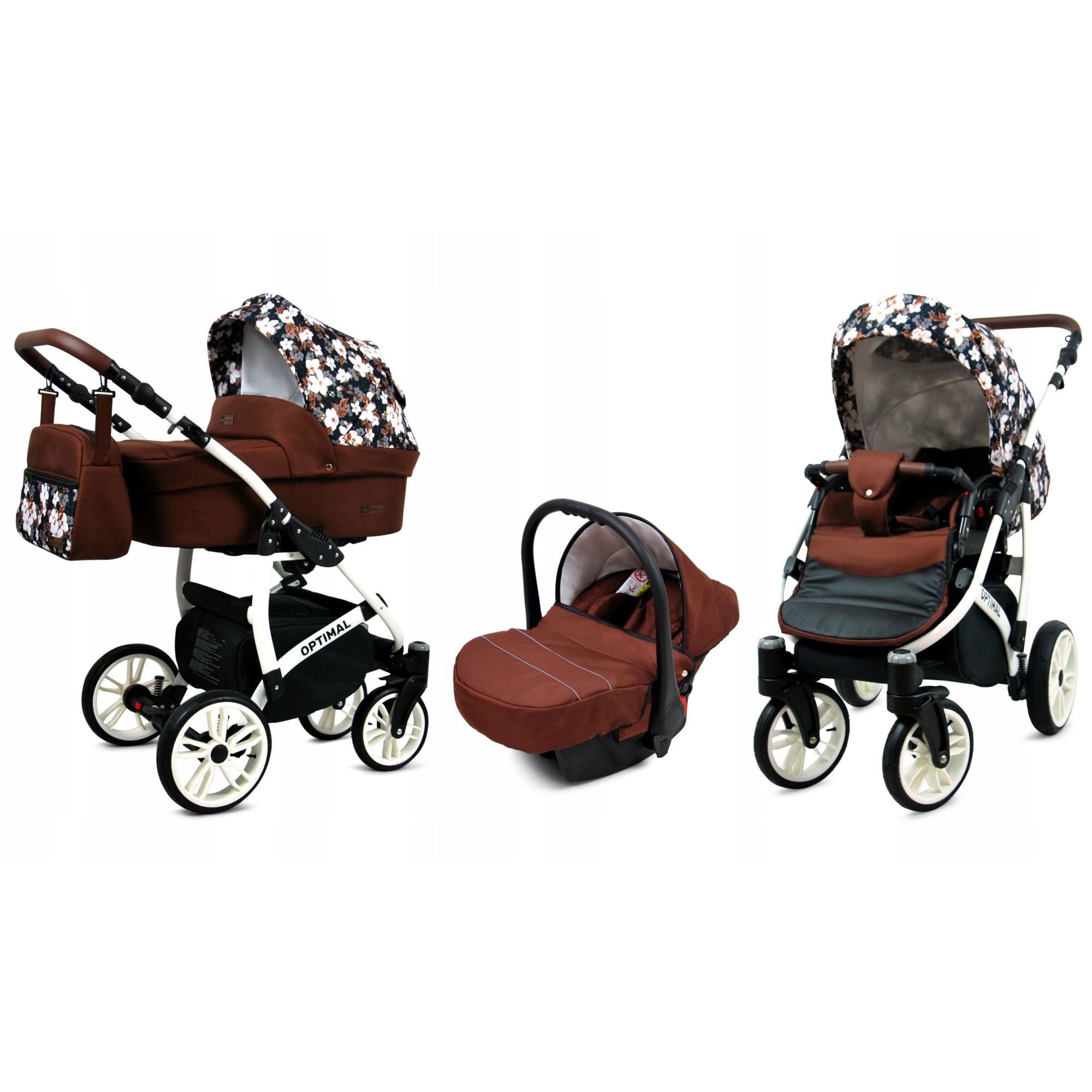 BabyLux Babakocsi 3 az 1-ben Optimal A tünetek virágai Megfordítható ...