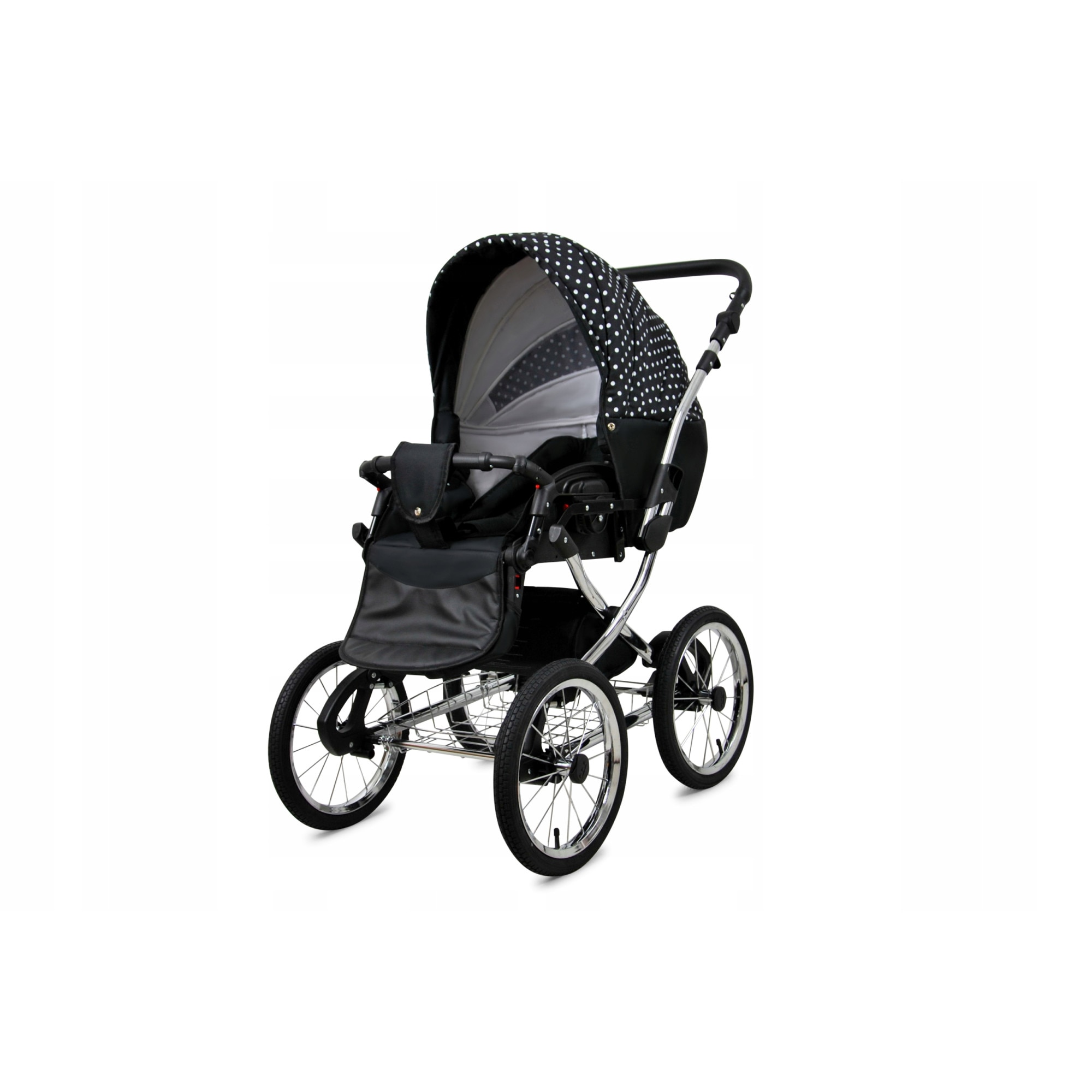 BabyLux Babakocsi 3 az 1-ben Margaret Exclusive Fehér Pontok ...