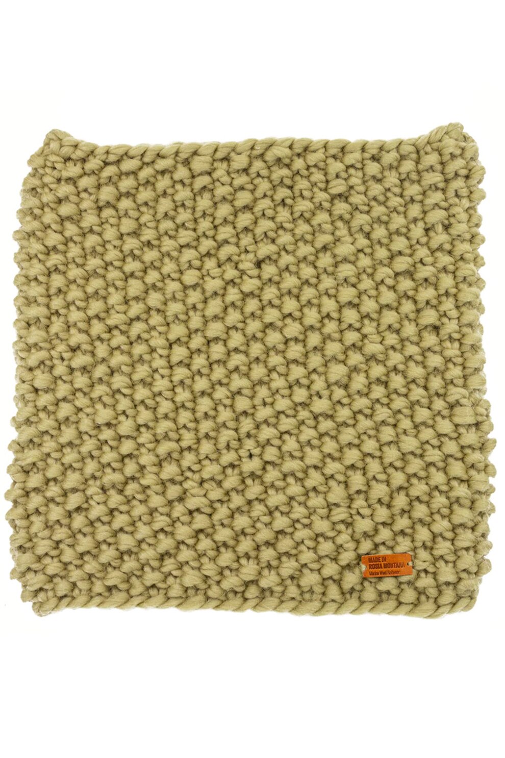 Made in Roșia Montană, Fular circular unisex de lana merinos, Verde ...