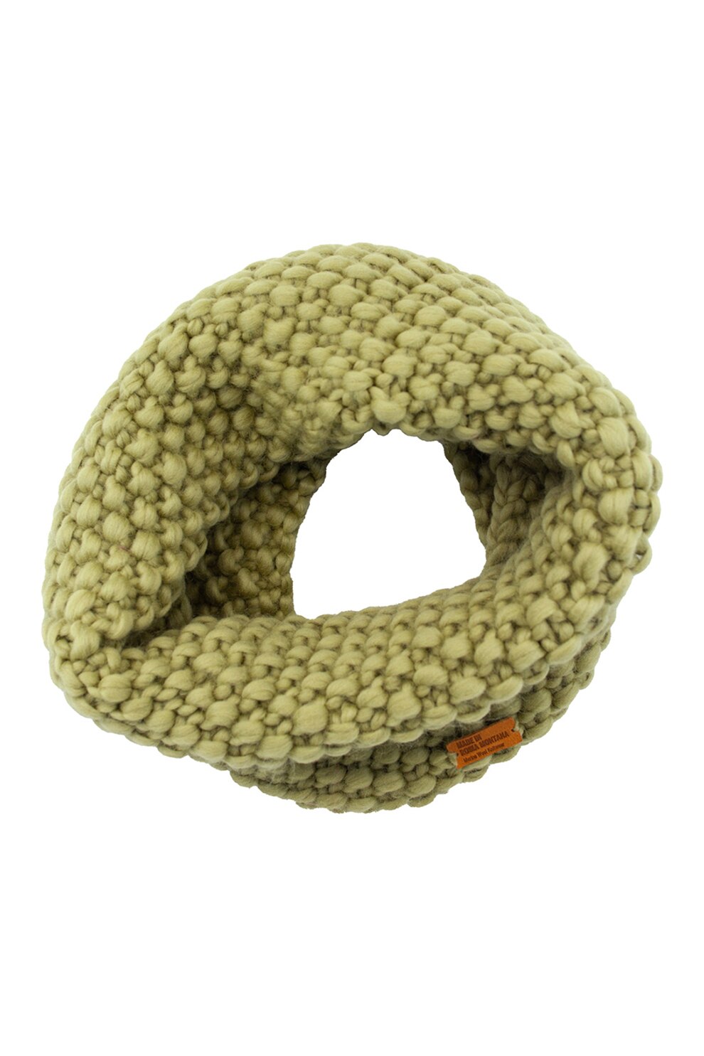 Made in Roșia Montană, Fular circular unisex de lana merinos, Verde ...