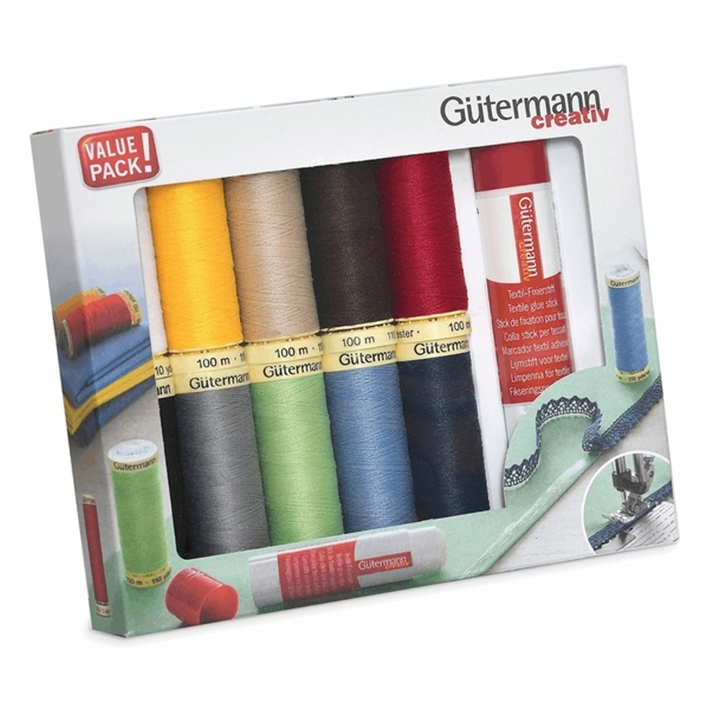 Set 10 papiote + adeziv Gutermann Sew-All Thread Kit - eMAG.ro