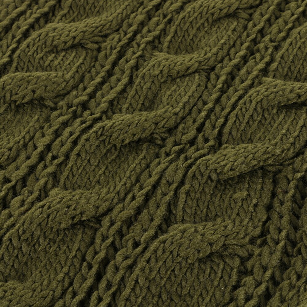 Fular circular unisex, tricotat, model infinit, B087-10 Verde - eMAG.ro