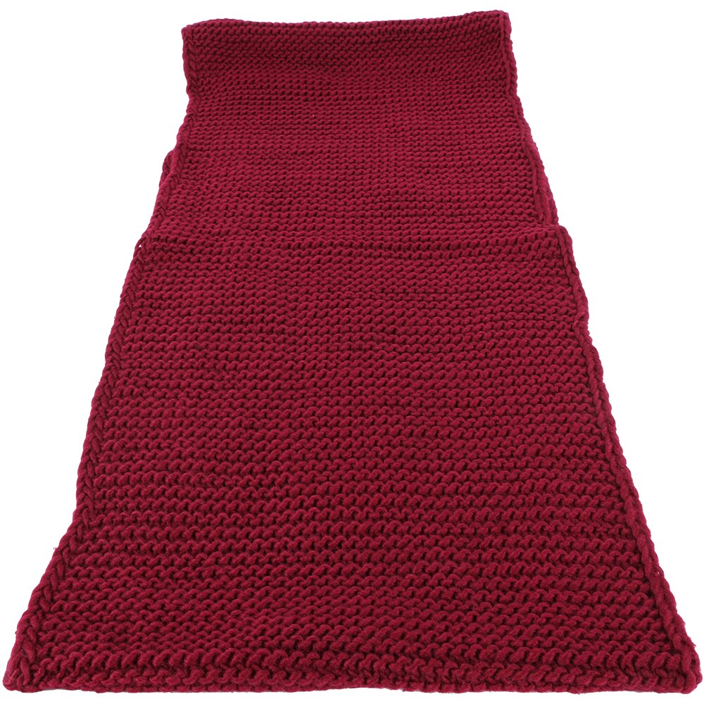 Fular circular unisex, tricotat, model minimalist, B086-16 Rosu bordo ...