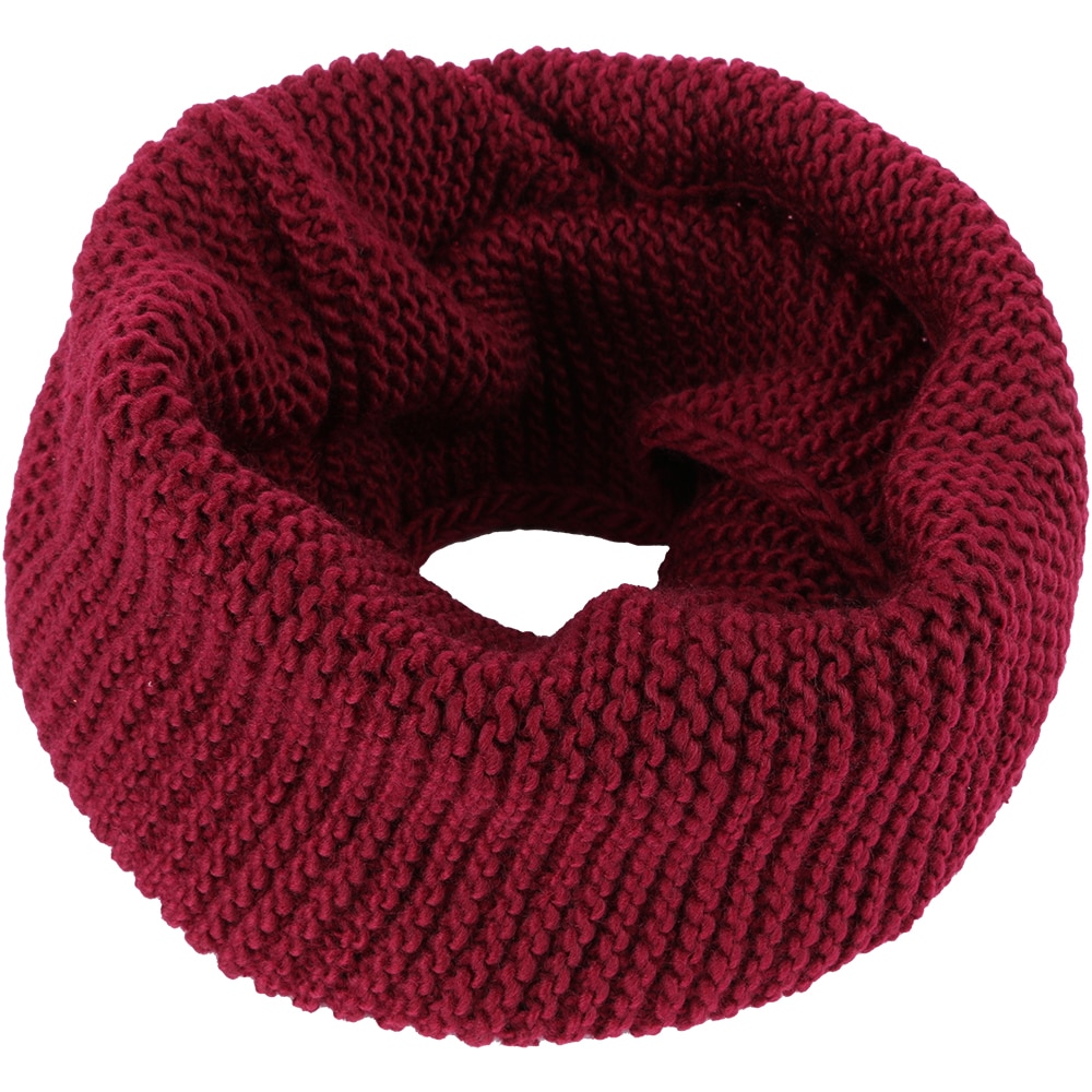 Fular circular unisex, tricotat, model minimalist, B086-16 Rosu bordo ...