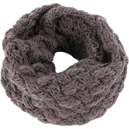 Fular circular unisex, tricotat, model torsada, B088-63 Gri - eMAG.ro