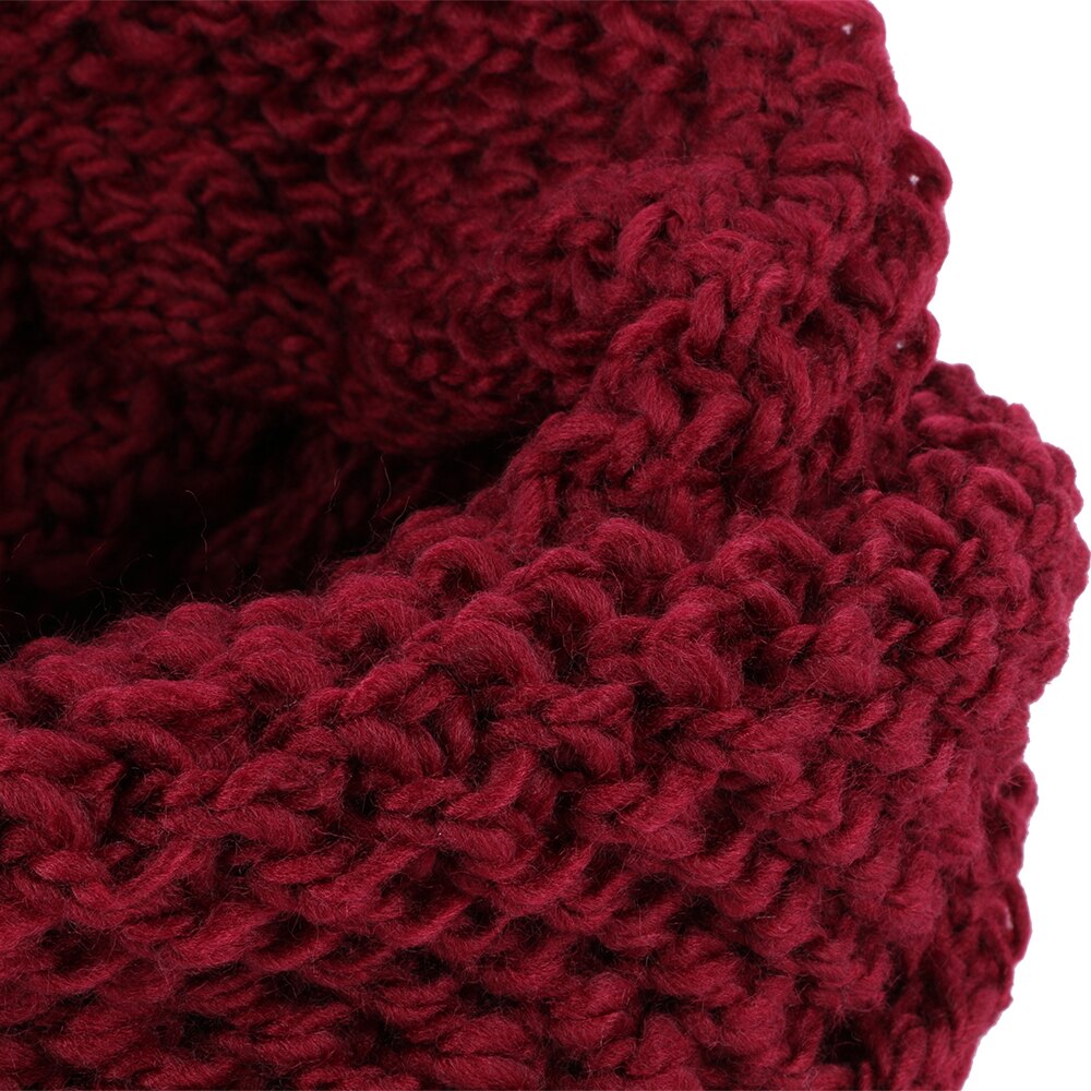 Fular circular unisex, tricotat, model tunel, B089-16 Rosu Bordo - eMAG.ro