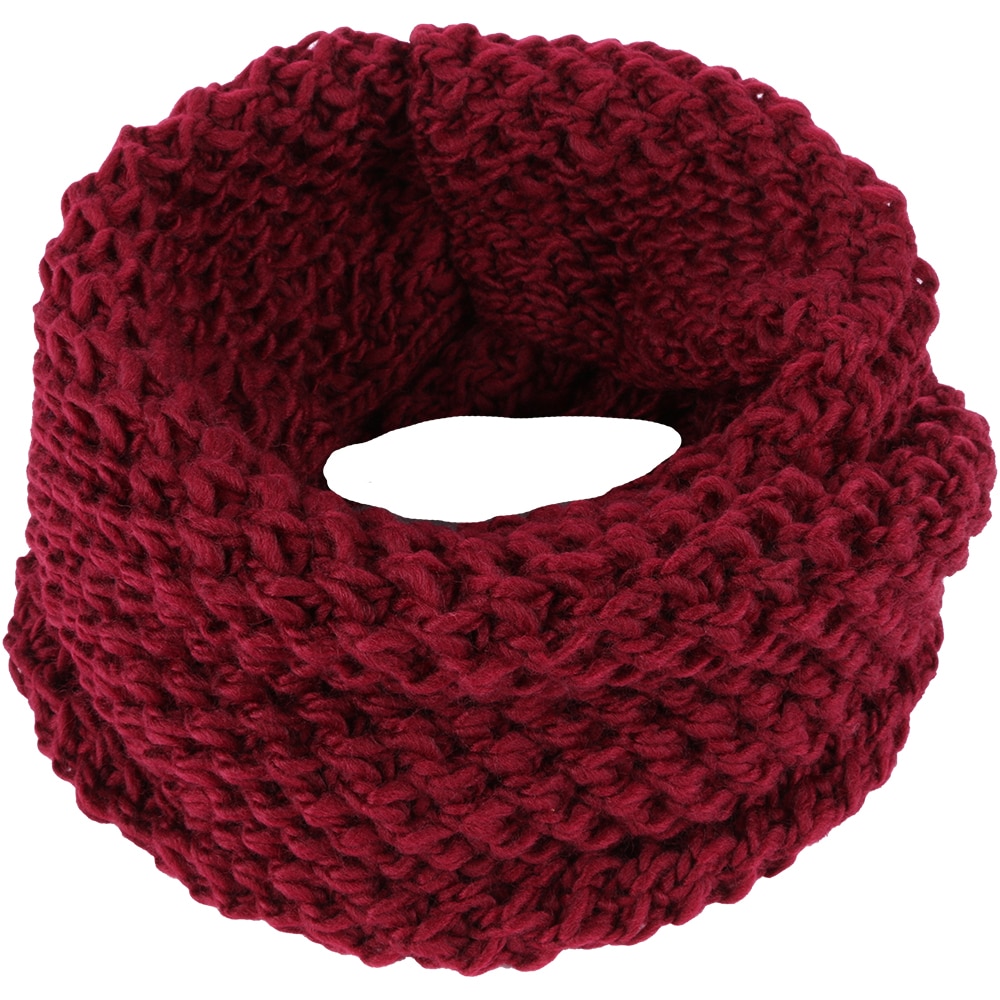 Fular circular unisex, tricotat, model tunel, B089-16 Rosu Bordo - eMAG.ro