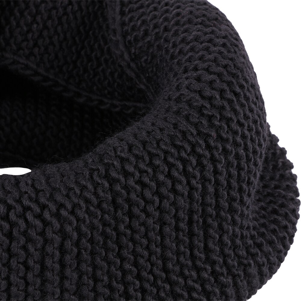 Fular circular unisex, tricotat, model minimalist, B086-66 Negru - eMAG.ro