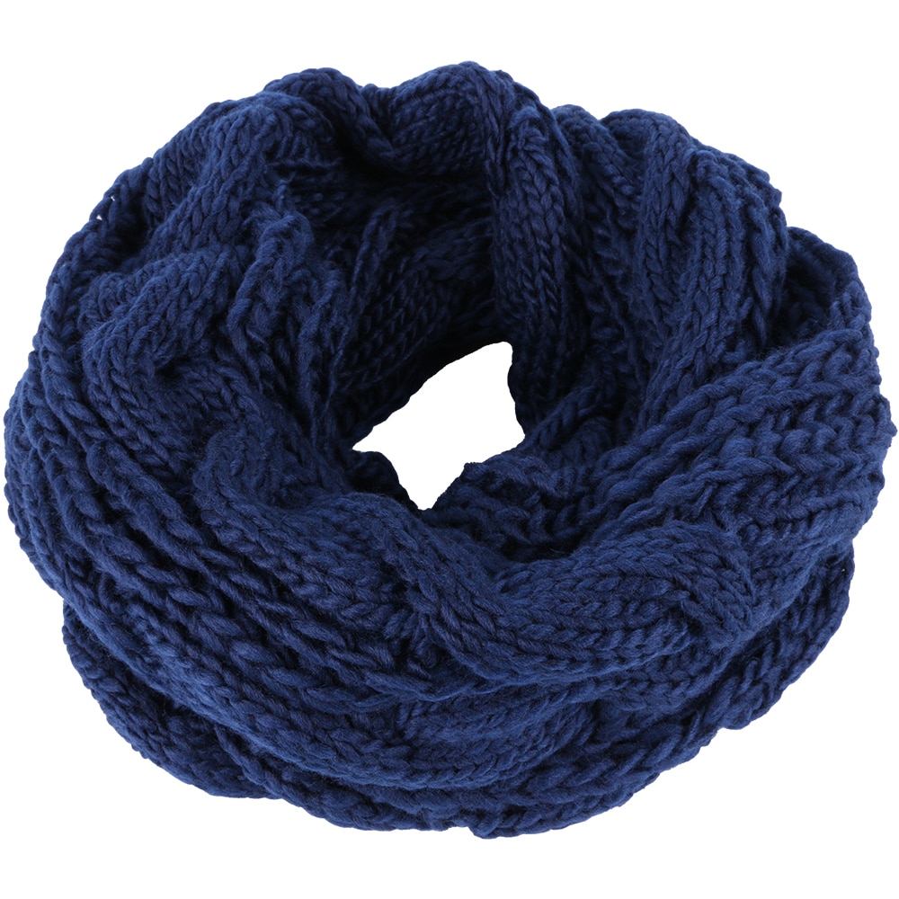 Fular circular unisex, tricotat, model infinit, B087-77 Albastru - eMAG.ro