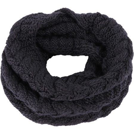 Fular circular unisex, tricotat, model spic de grau, B090-66 Negru ...