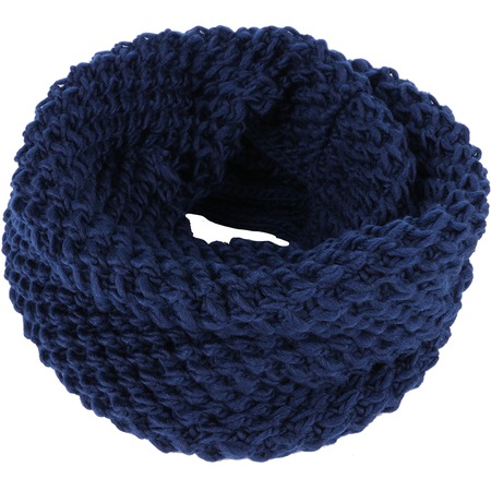 Fular circular unisex, tricotat, model tunel, B089-77 Albastru - eMAG.ro