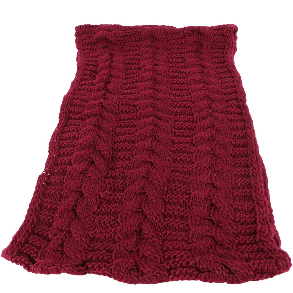Fular circular unisex, tricotat, model spic de grau, B090-16 Rosu Bordo ...