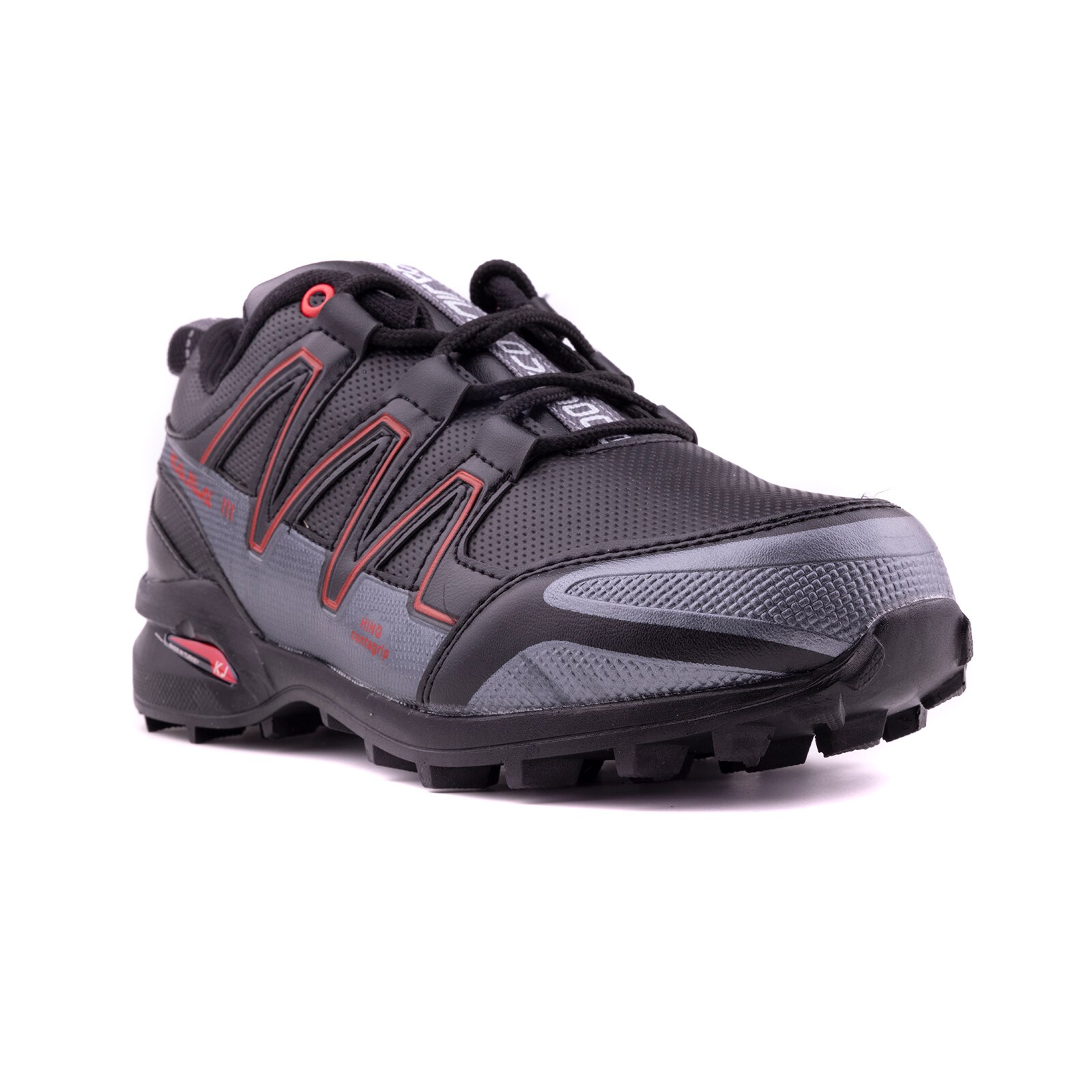 Pantofi sport pentru barbati 019, marimea 43, Negru Gri Rosu - eMAG.ro