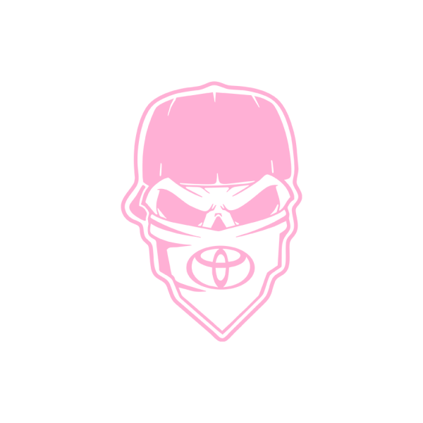 Sticker auto ''Skull gangsta toyota'', 20x13cm, roz - eMAG.ro
