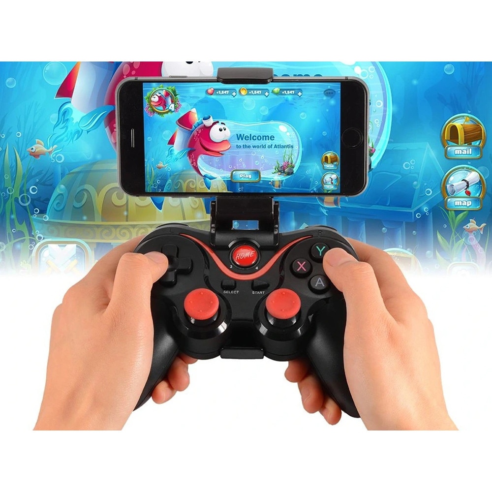 Controller Bluetooth/USB pentru telefon Android/iOS, Zola®, 11x15 cm ...