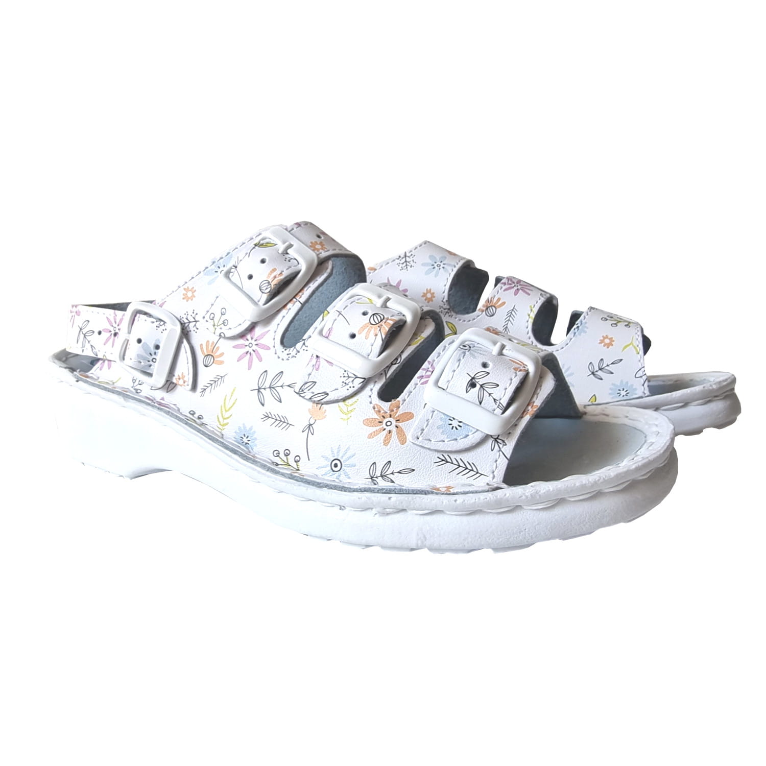 Papuci medicali, M&C, Piele naturala, Multicolor, 40 - eMAG.ro