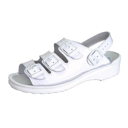 Papuci medicali, M&C, Piele naturala, Alb, 36 - eMAG.ro