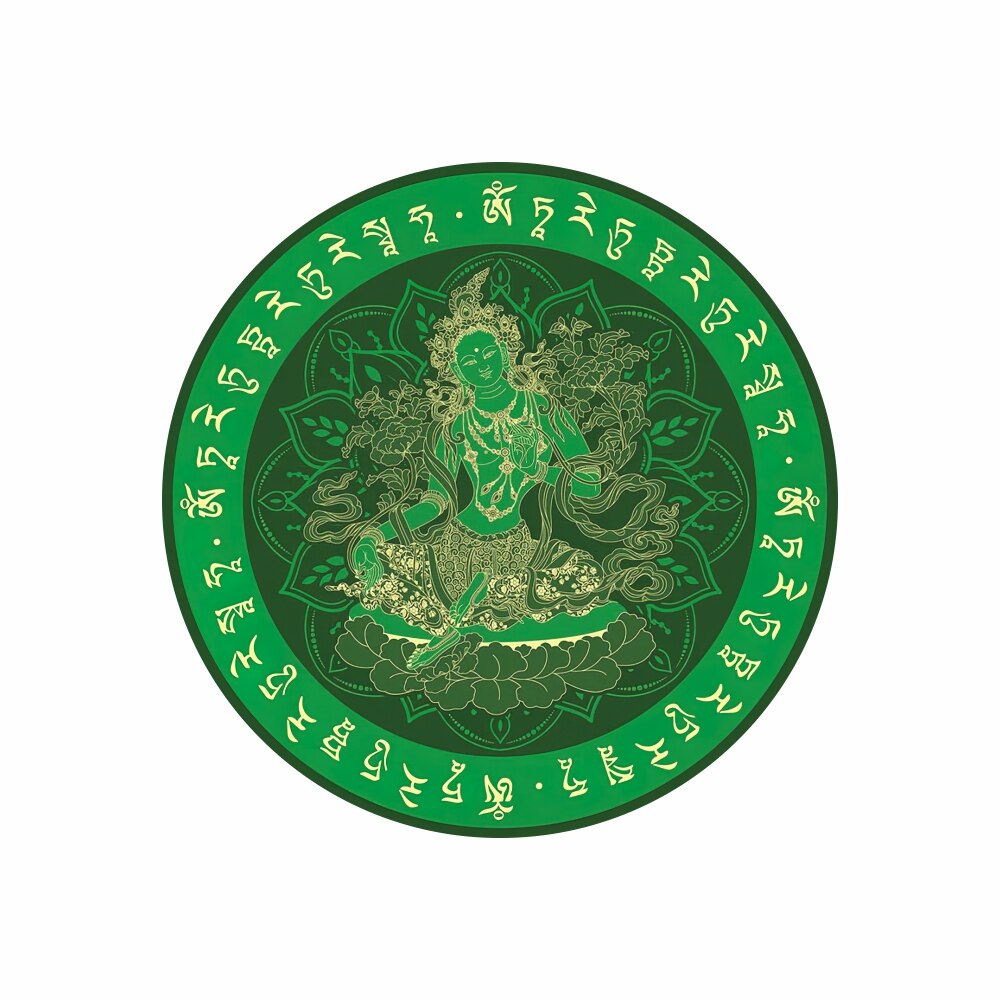 Abtibild cu Tara Verde 2023, Verde, remediu Feng Shui din PVC, 50 mm ...