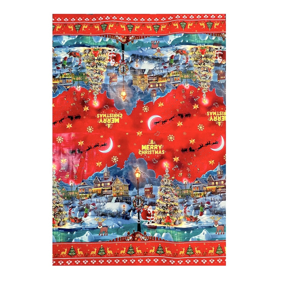 Fata de masa tip musama, Craciun, rosu albastru, 100 x 140 cm - eMAG.ro