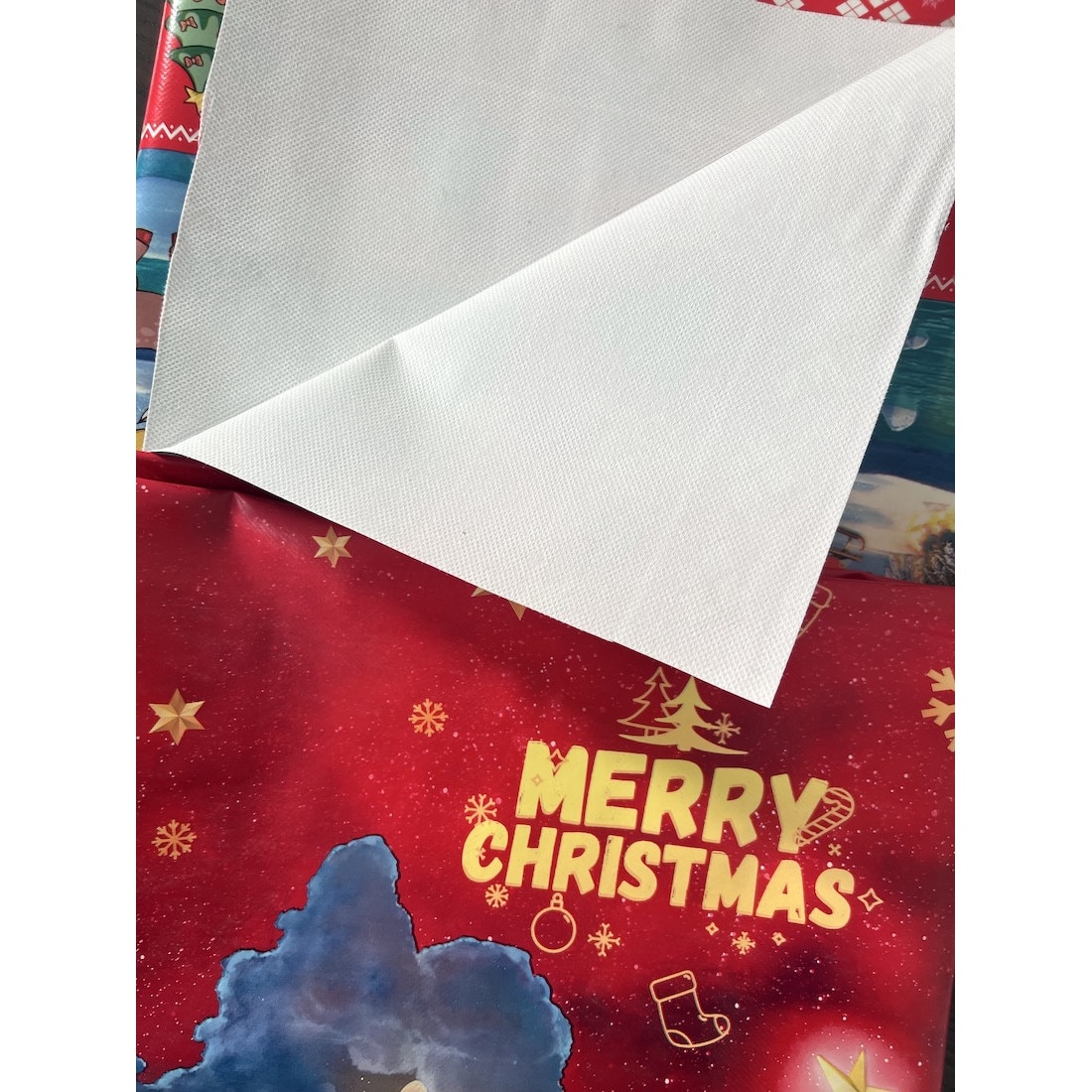 Fata de masa tip musama, Craciun, rosu albastru, 100 x 140 cm - eMAG.ro