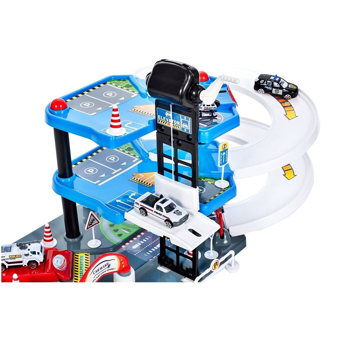 Parcare supraetajata SOLTOY® Police Parking, 2 etaje si heliport ...