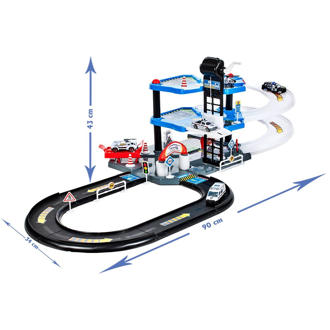Parcare supraetajata SOLTOY® Police Parking, 2 etaje si heliport ...