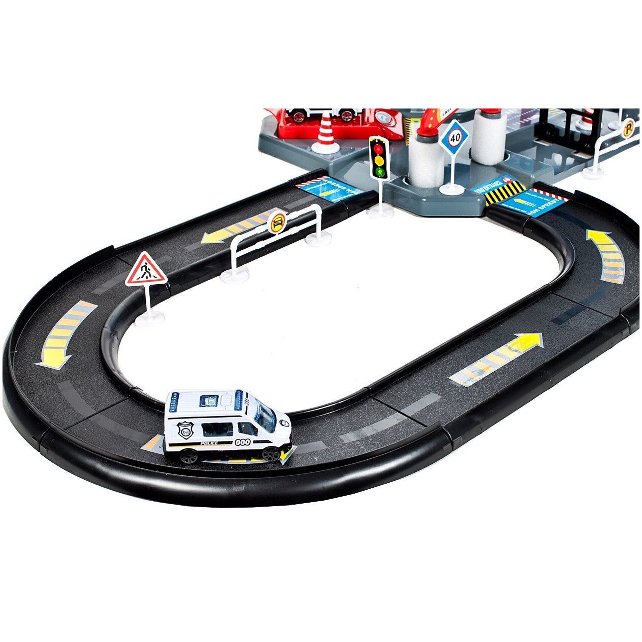 Parcare supraetajata SOLTOY® Police Parking, 2 etaje si heliport ...