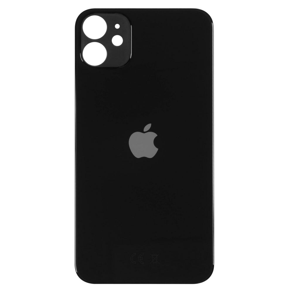 Sticla spate carcasa pentru iPhone 11, Big Hole - Black - eMAG.ro