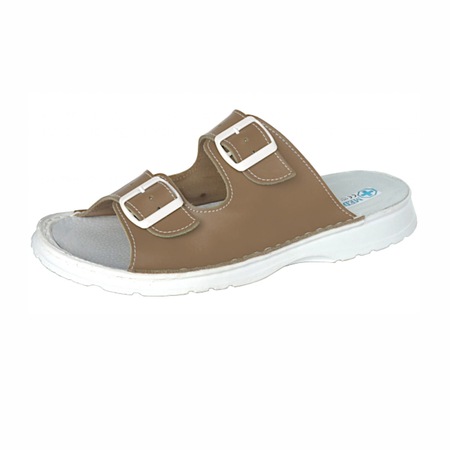 Papuci medicali, M&C, Piele naturala, Maro, 43 - eMAG.ro