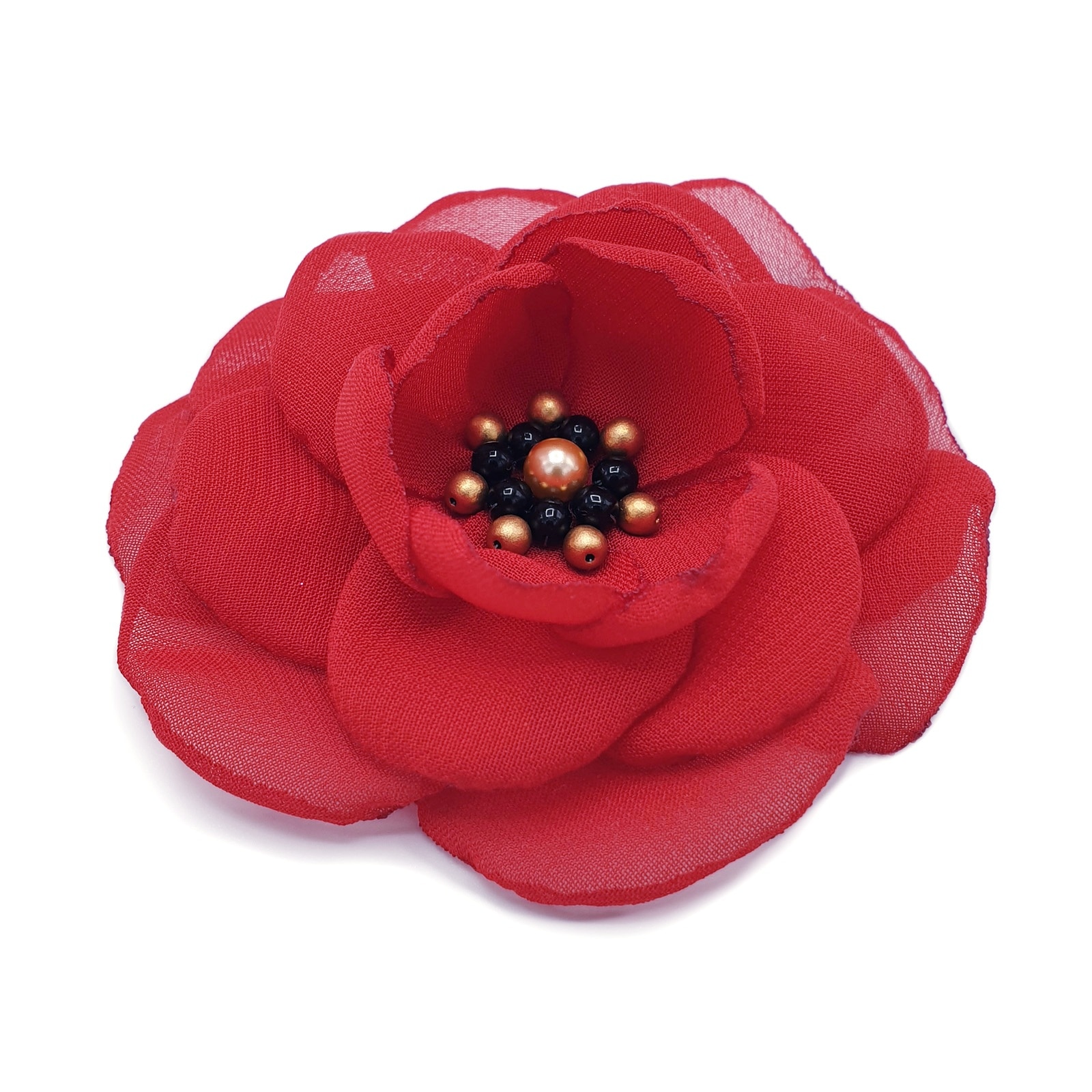 Brosa floare din voal eleganta, Zia Fashion, Lavinia, mac rosu ...