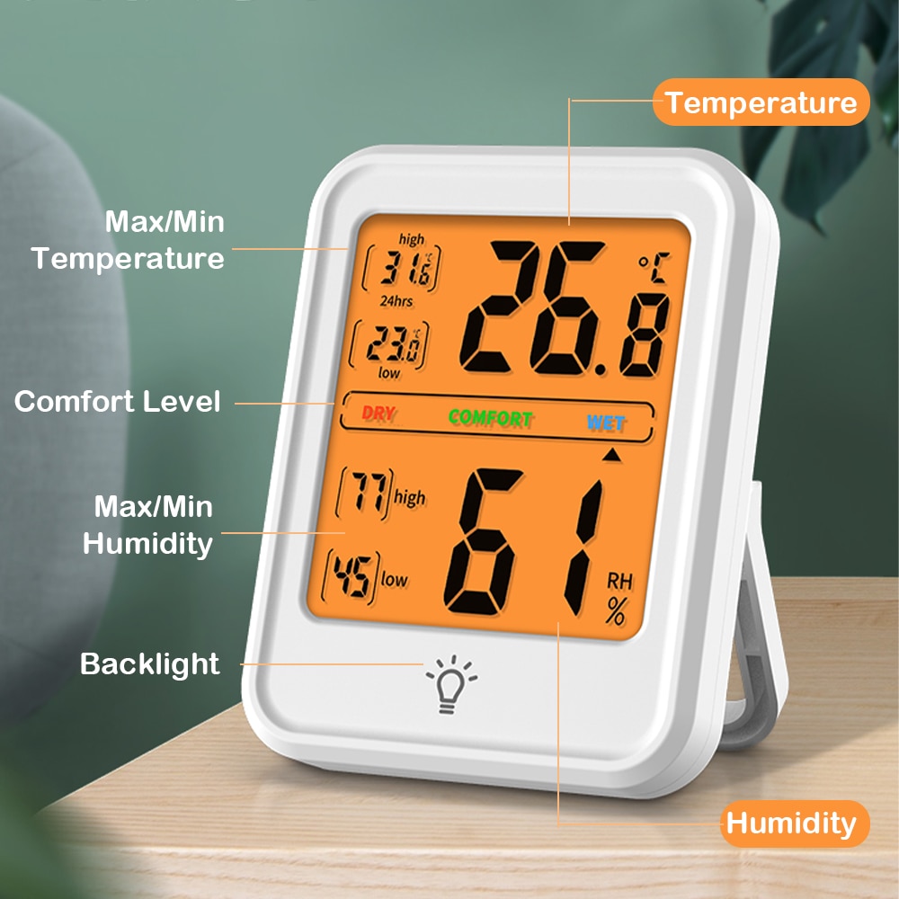 Higrometru digital, TopGearWorld, LCD, Alb - eMAG.ro
