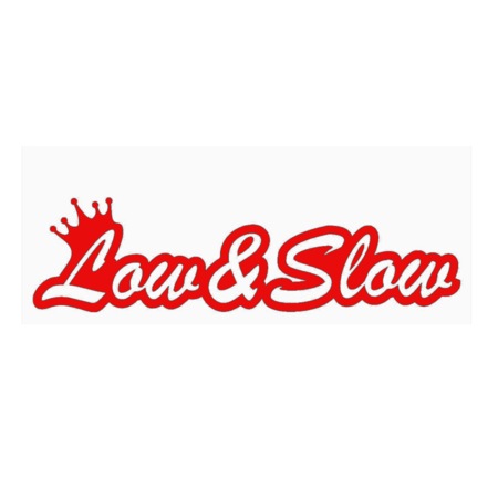 Sticker auto "low and slow" 15x5 cm, rosu - eMAG.ro