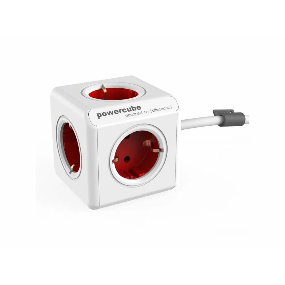 Priza PowerCube Allocacoc Extended 1.5 m DE, red - eMAG.ro