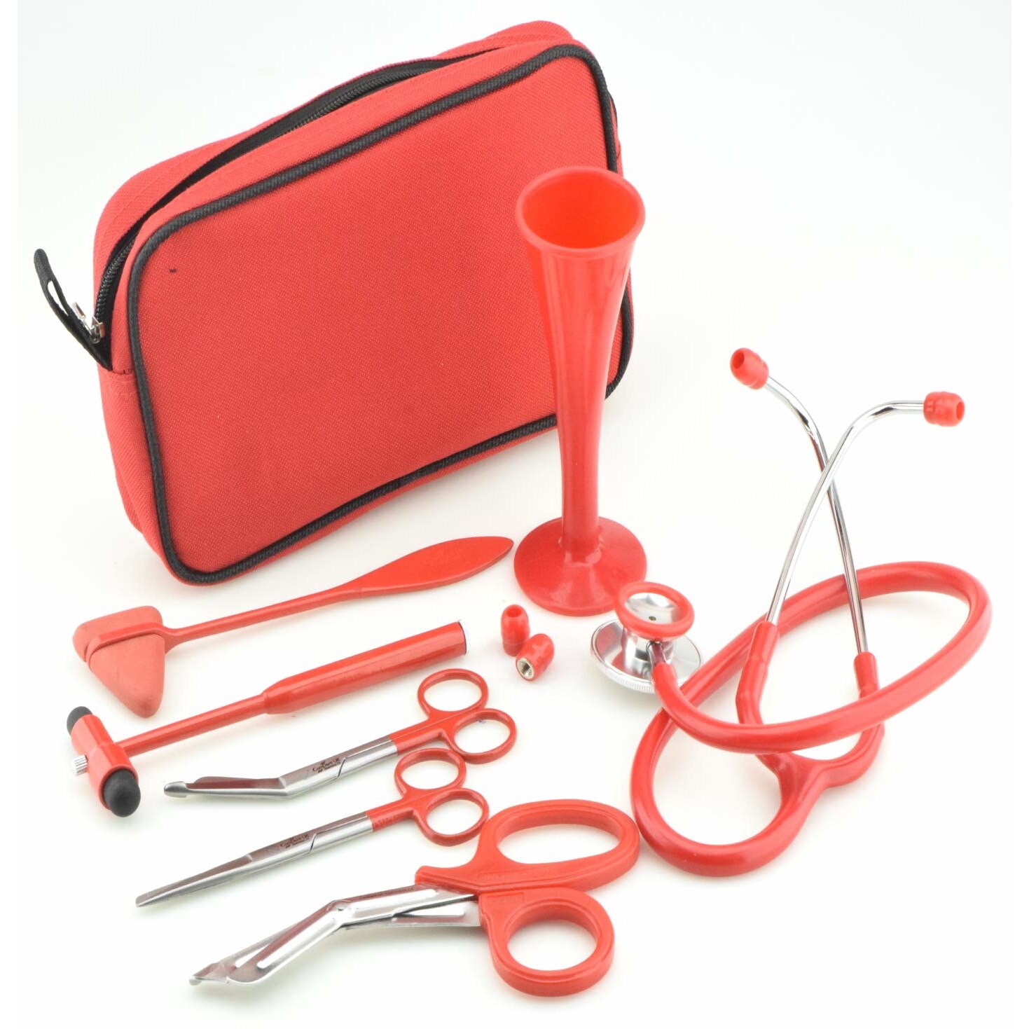 Set ENT complet de diagnosticare, cu 10 buc incluse, stetoscop delux ...