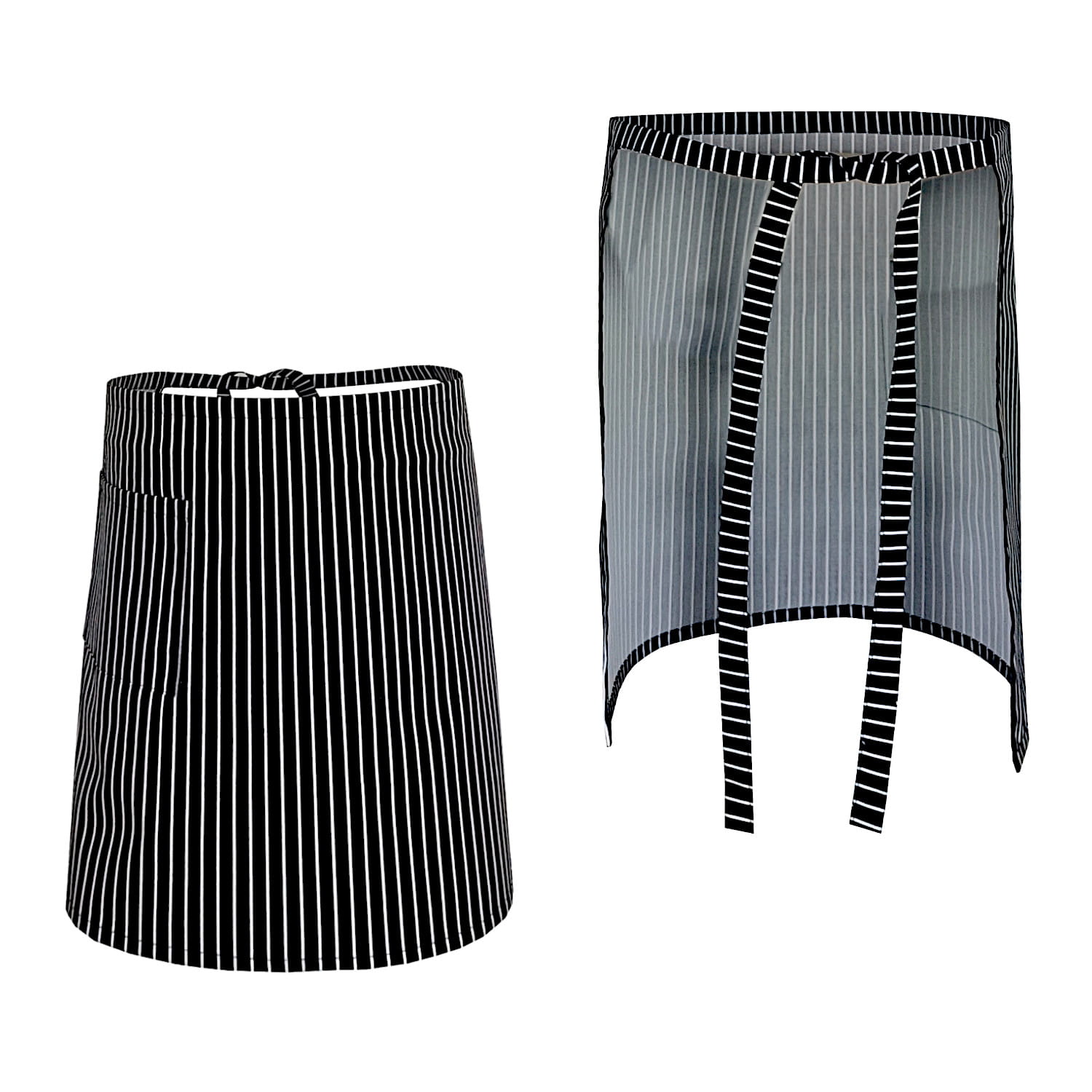 Sort pentru bucatar, M&C, Poliester, 90 cm, Negru/Alb - eMAG.ro