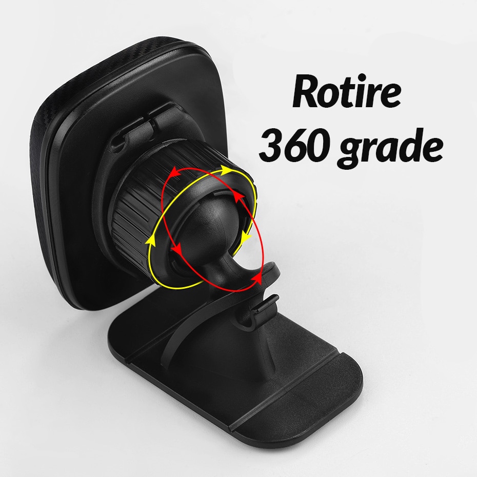 Suport auto magnetic pentru telefon, cu fixare pe bord, negru - eMAG.ro