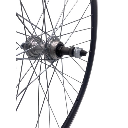 Roata neagra, dubla cu butuc din aluminiu cu rulment de spate 26 1.75 ...