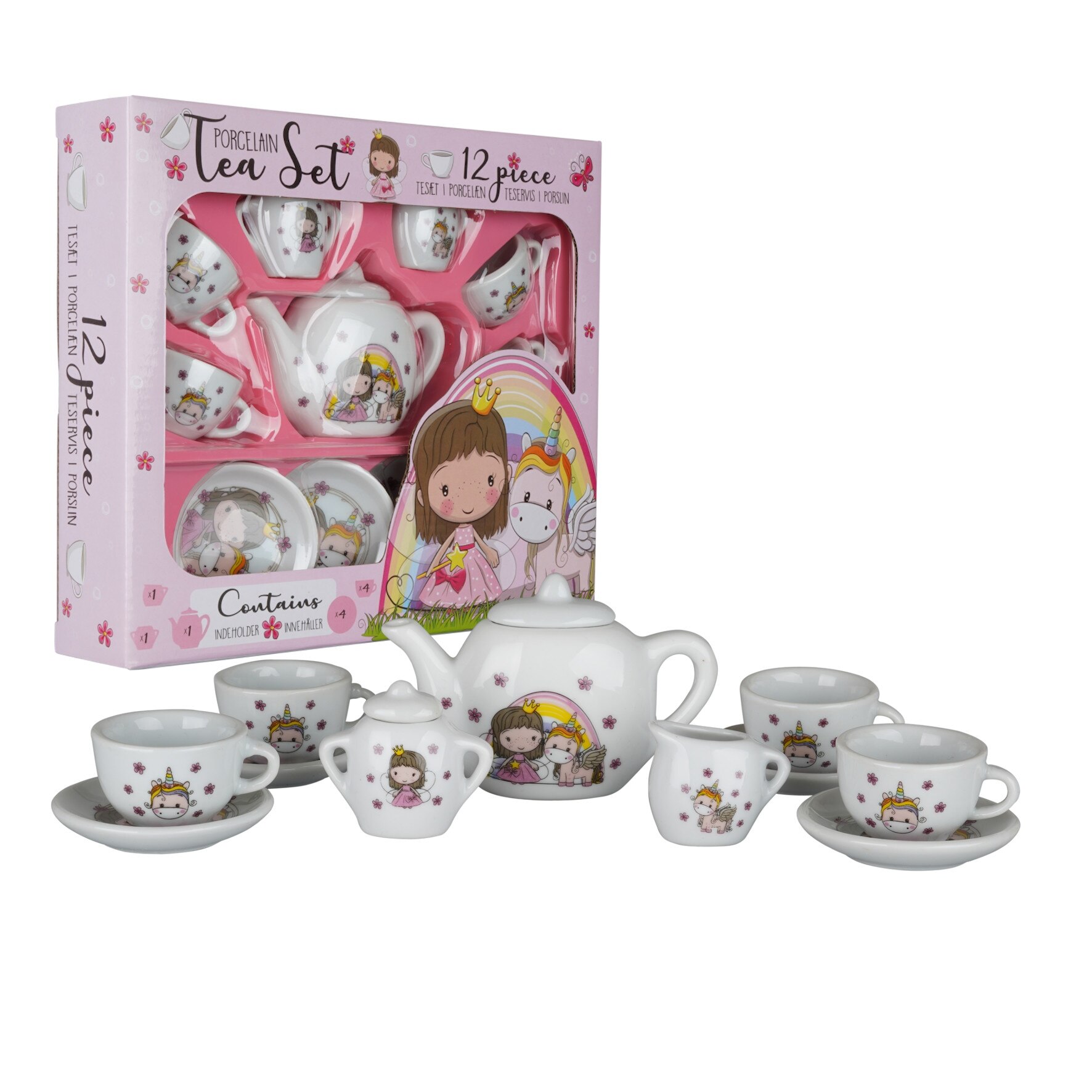 Set de ceai Lillie & Ellie, portelan, 12 buc - eMAG.ro