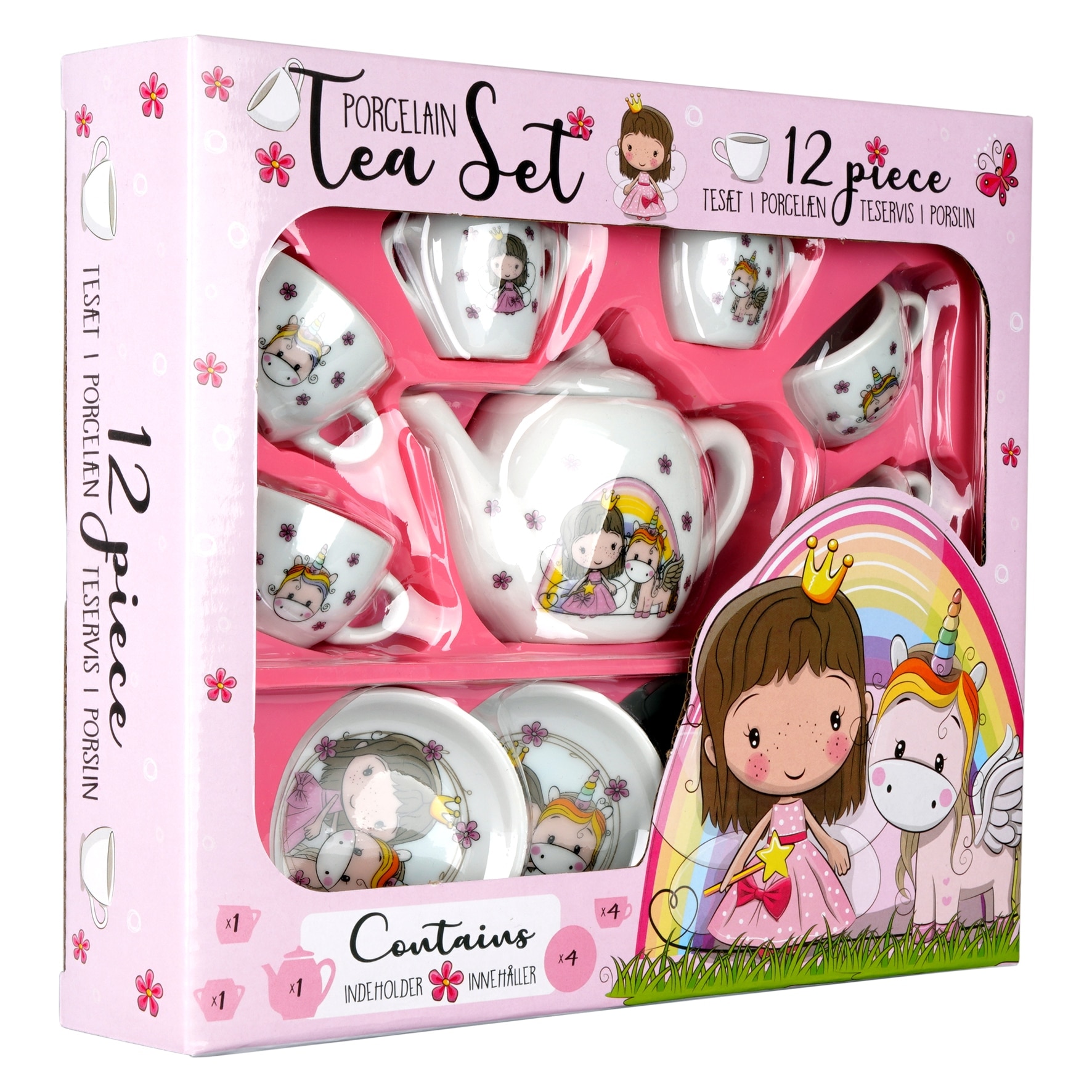 Set de ceai Lillie & Ellie, portelan, 12 buc - eMAG.ro
