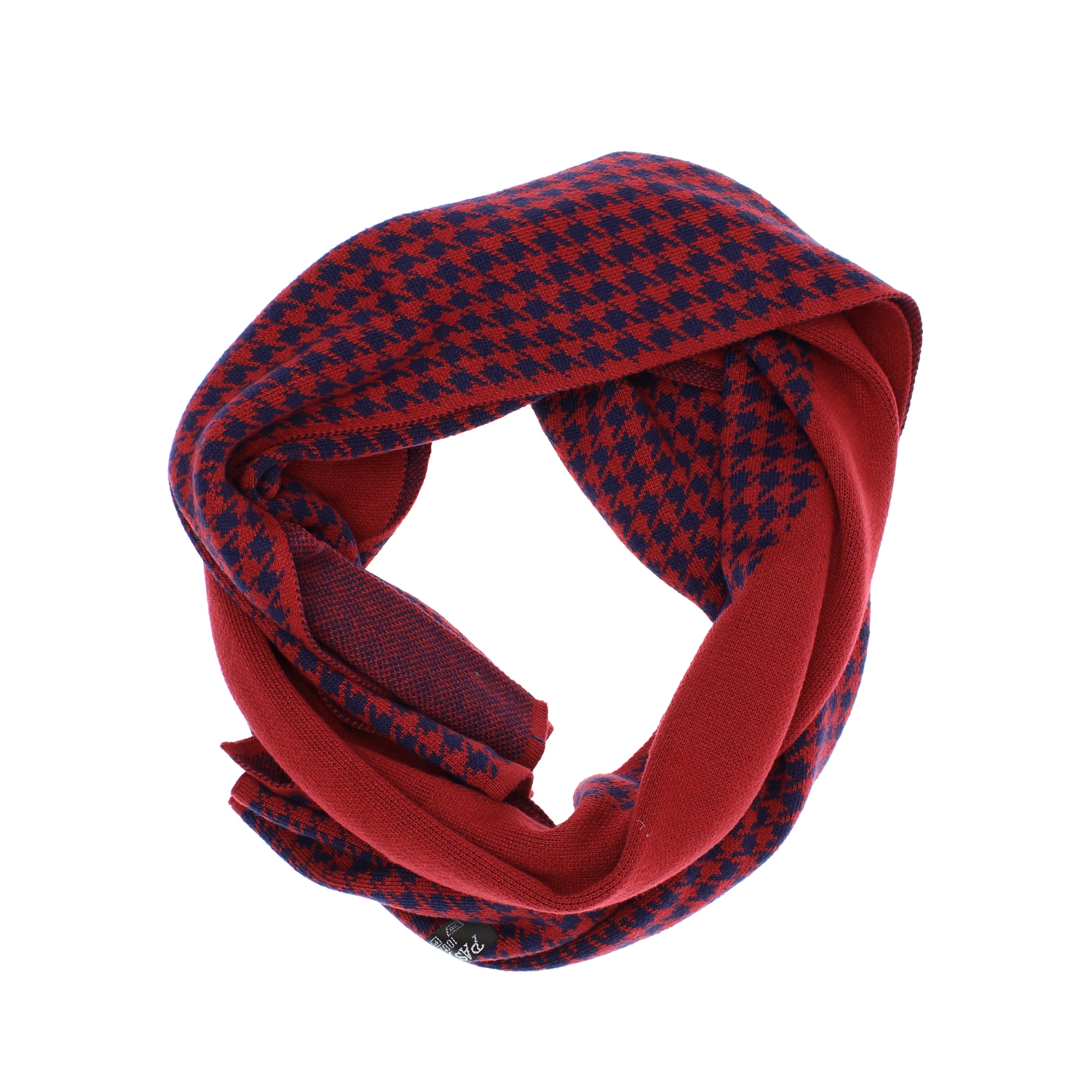 Esarfa barbati, din pashmina, 33 x 170 cm, model stilizat, Visiniu cu ...