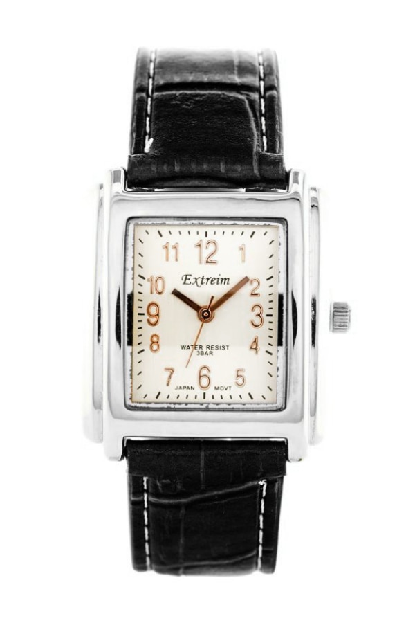 Ceas dama, Extreim, Metal/piele, Negru/alb - eMAG.ro
