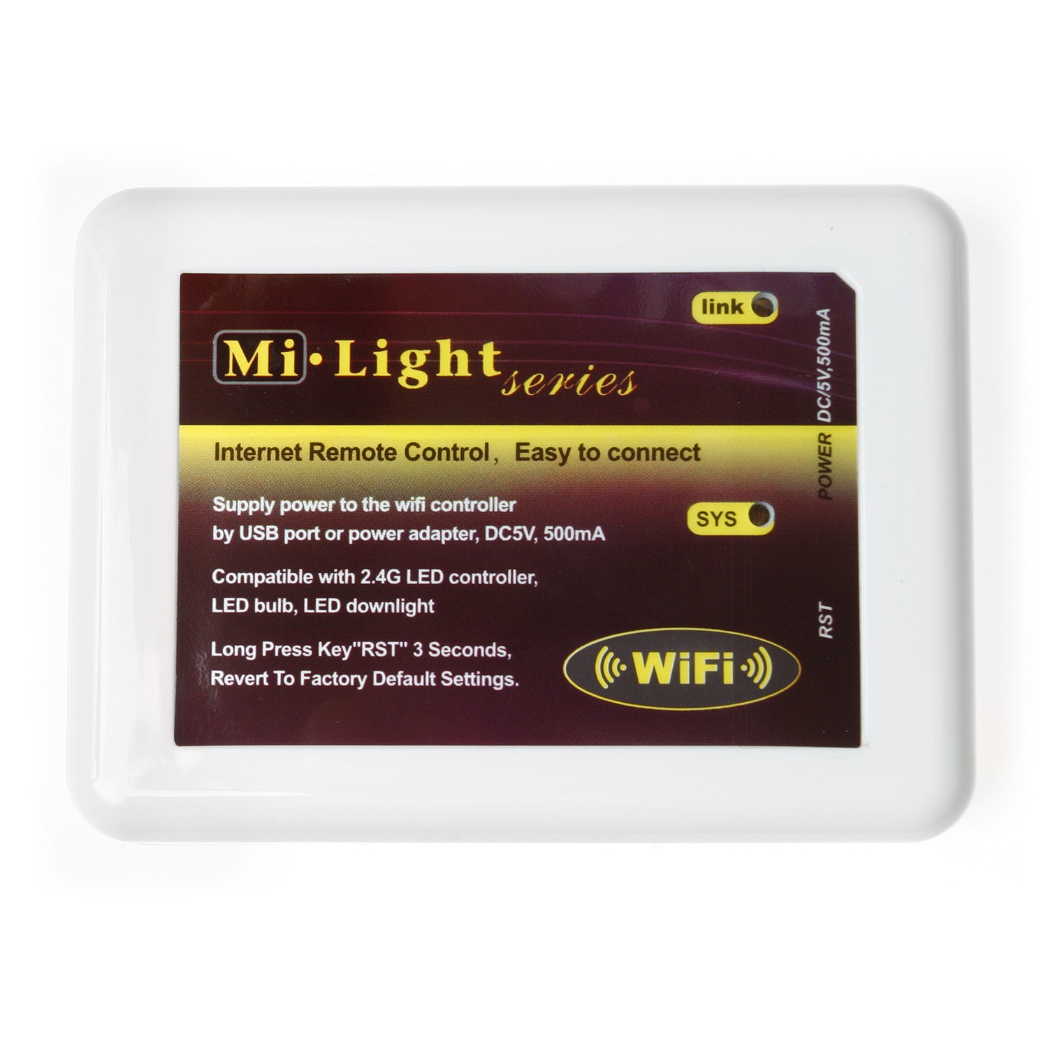 Mi-Light vezérlő RGB LED szalagokhoz, fehér - eMAG.hu