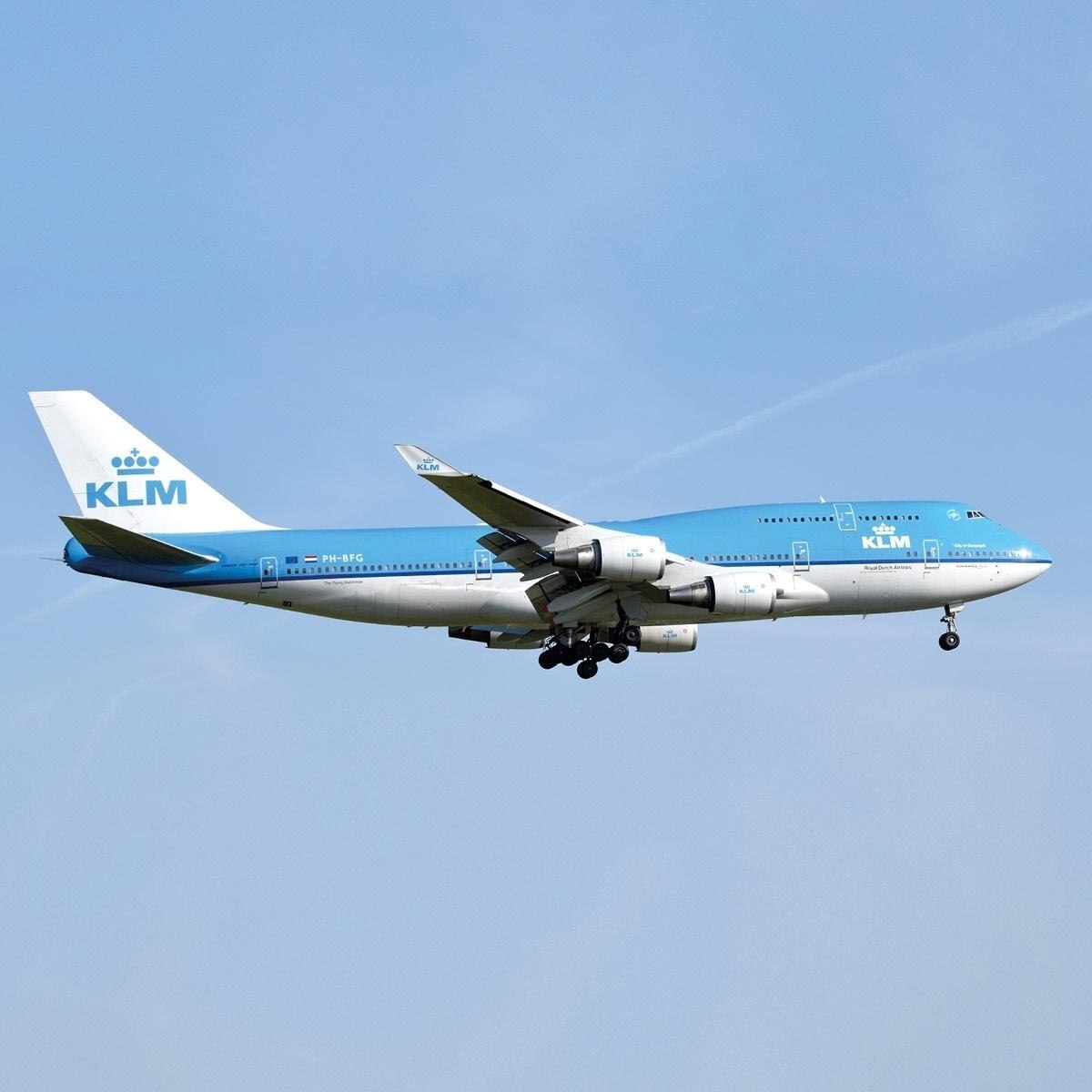 Breloc Aviationtag KLM - Boeing 747 - PH-BFG, Albastru - eMAG.ro