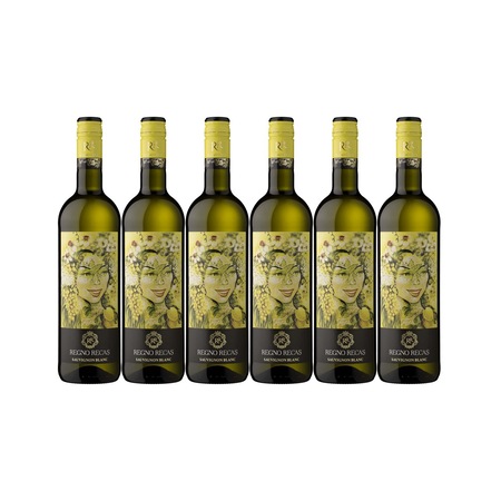 Set 6 sticle Vin alb Cramele Recas - Regno Sauvignon Blanc, 6 x 0.75 L ...