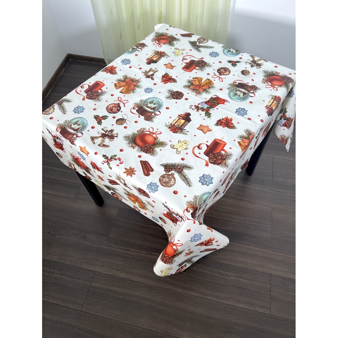Fata de masa tip musama, Craciun alb rosu, 100 x 140 cm - eMAG.ro