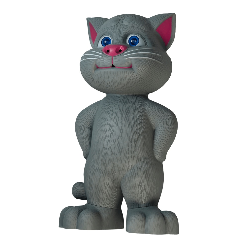 Говореща играчка, led светлини и сензорни докосвания, Talking Tom Grey ...