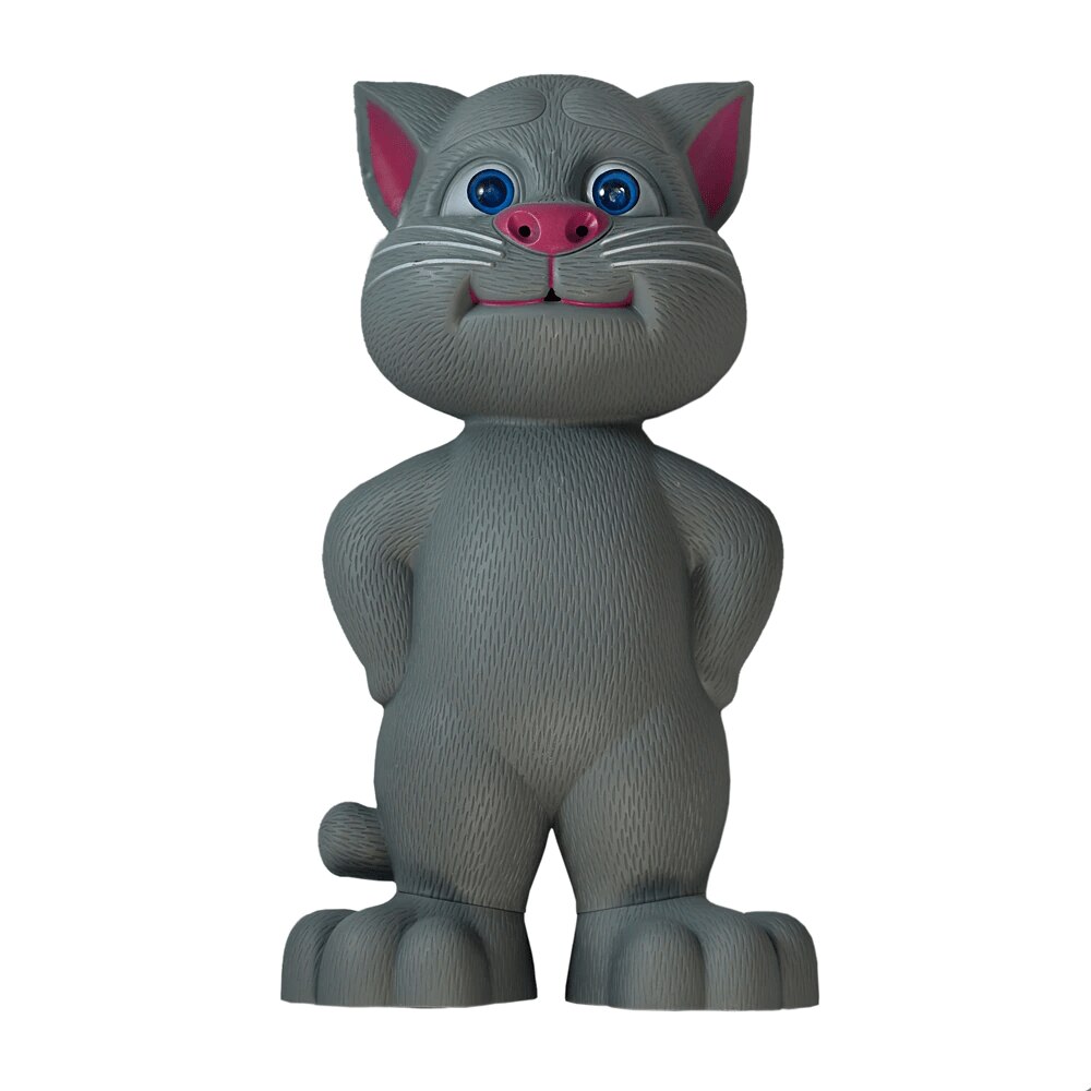 Говореща играчка, led светлини и сензорни докосвания, Talking Tom Grey ...